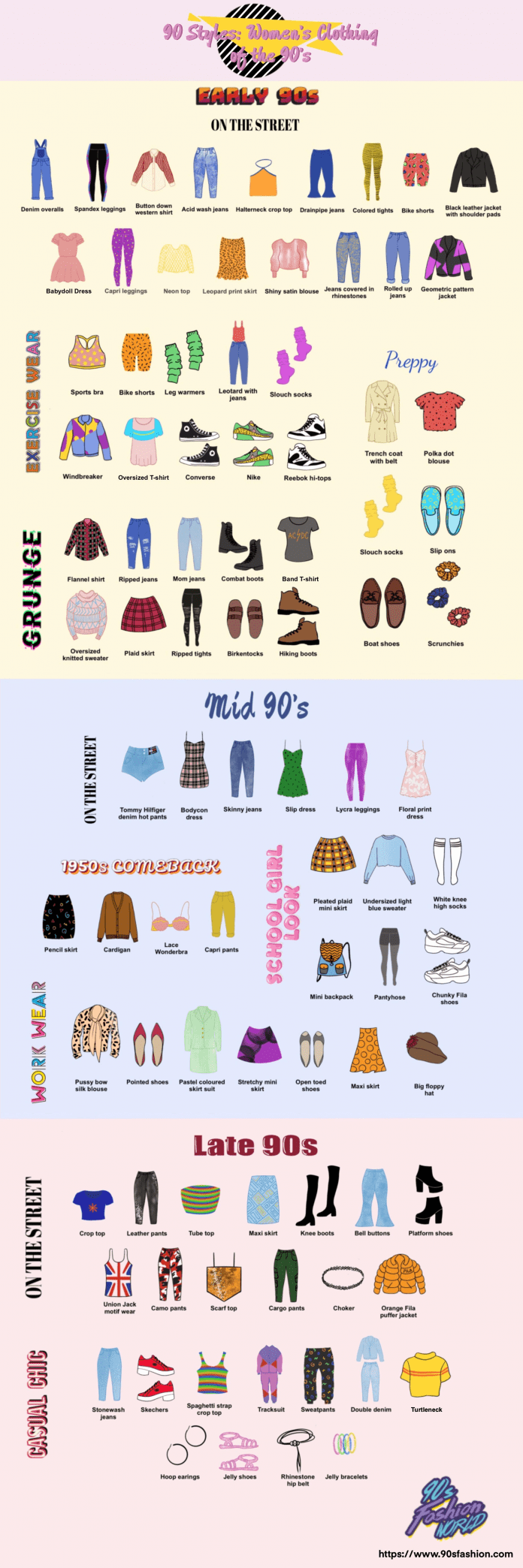 Free Printable Styling Tip PDFs - 90s Fashion World